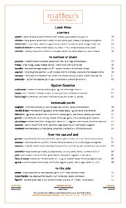 Lunch Menu 7-24-2020 website | matteosvegas.com